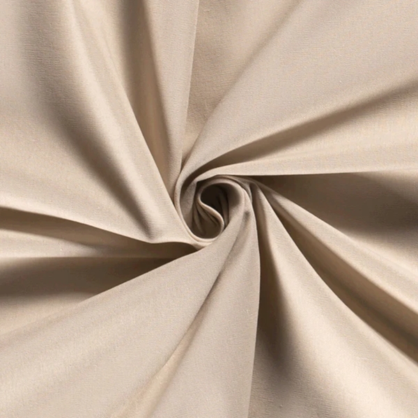 Tissu coton lin beige | Tissu fil & compagnie